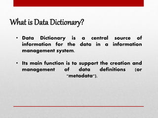 Abap data dictionary | PPTX