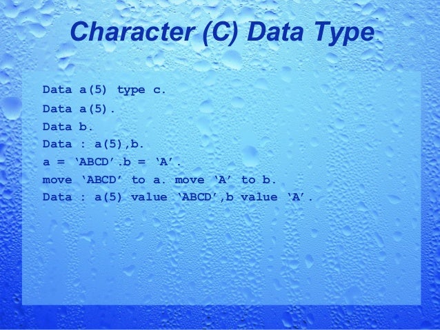 Abap data types