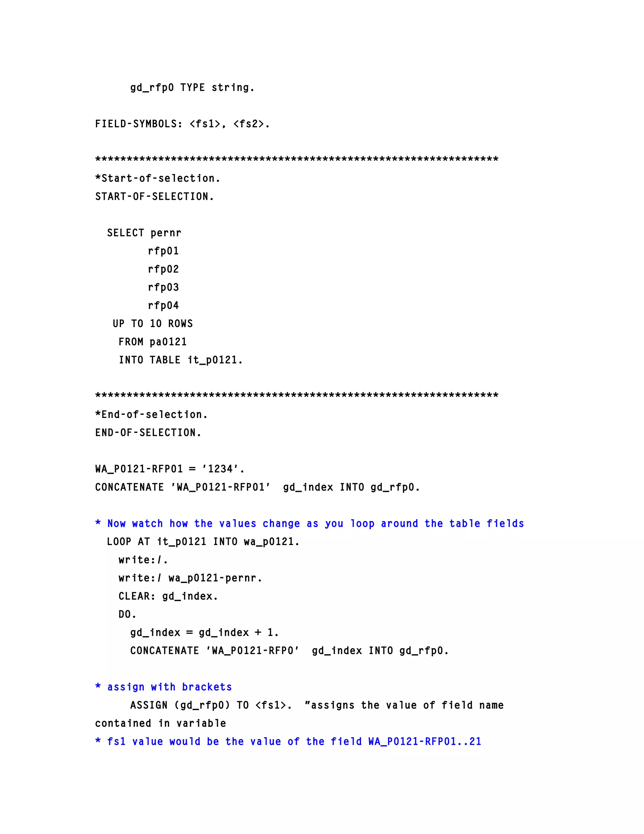 Abap field symbol | PDF