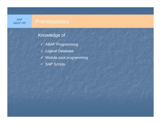Abap hr programing | PPT