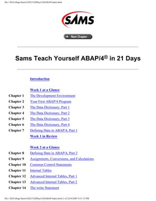 abapin21days.pdf | Operating Systems | Computer Software and Applications