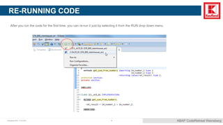 ABAPCodeRetreat 23.7.2016 - Abap in Eclipse | PPT