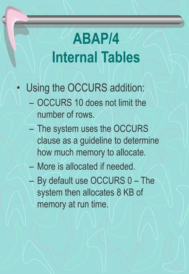 Abap internal tables | PPT | Programming Languages | Computing