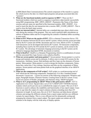 Abap interview questions and answers | PDF