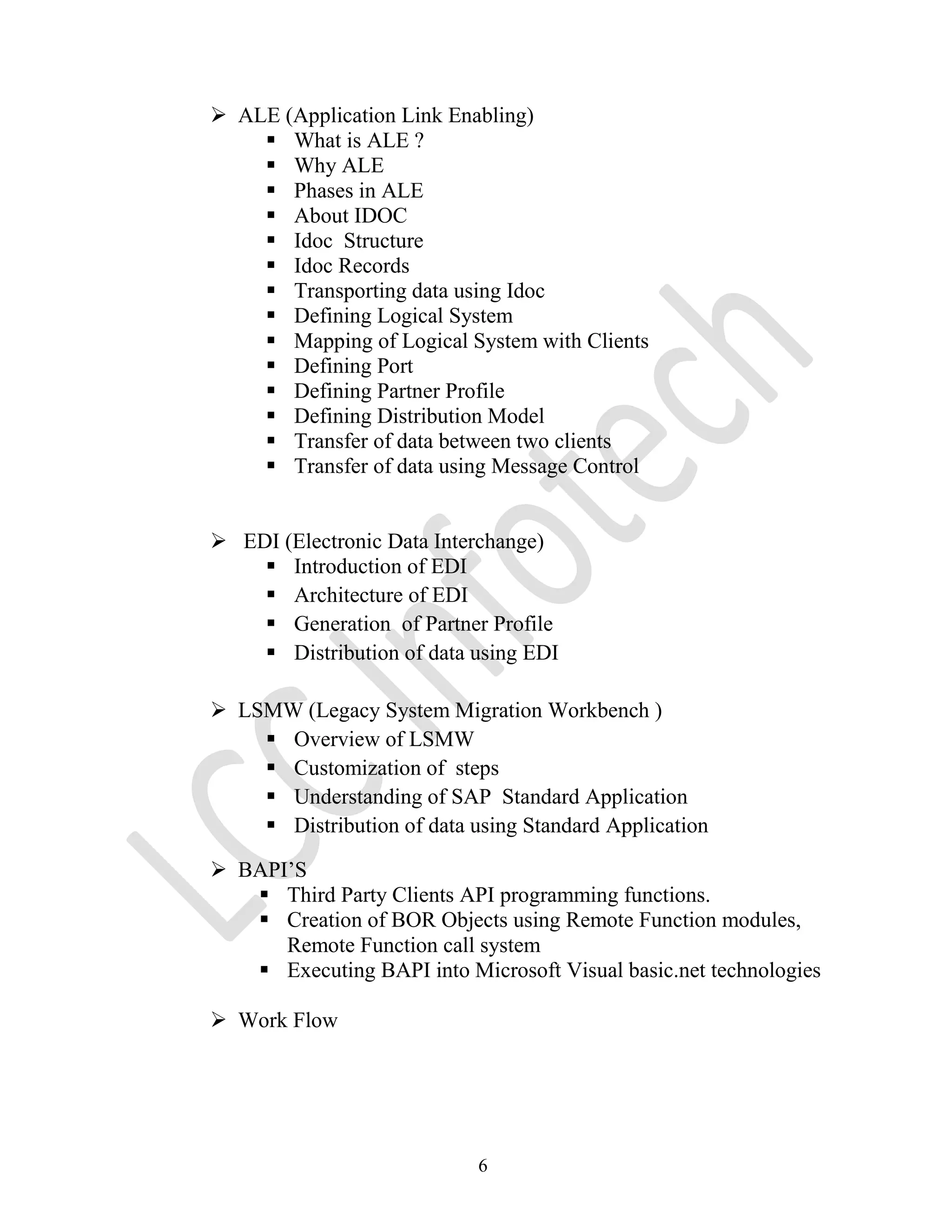 ABAP Course from LCC Infotech | PDF