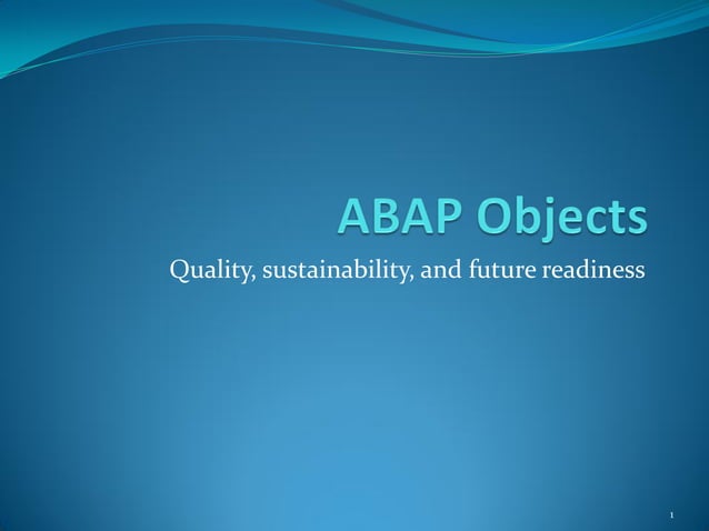 Abap Objects Ppt 6131