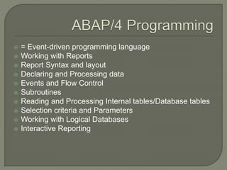 Abap ppt | PPT