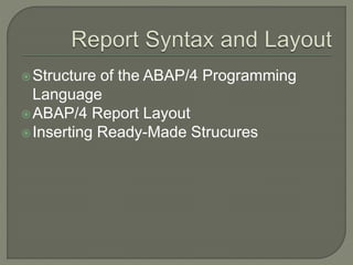 Abap ppt2 | PPTX