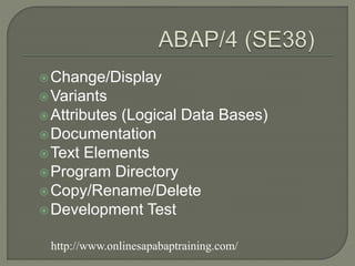 Abap ppt2 | PPTX