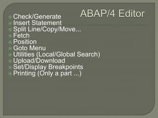 Abap ppt2 | PPT