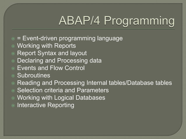 Abap ppt2 | PPTX