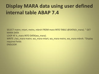 Abap report | PPTX