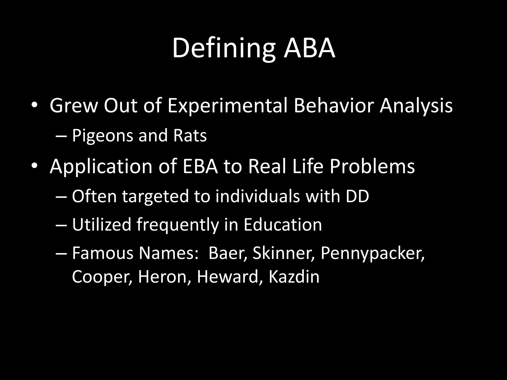 CCBT Dr Arnold on Basic Principles of Applied Behavior Analysis (ABA ...