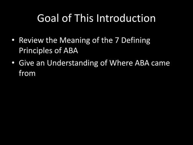 CCBT Dr Arnold on Basic Principles of Applied Behavior Analysis (ABA ...