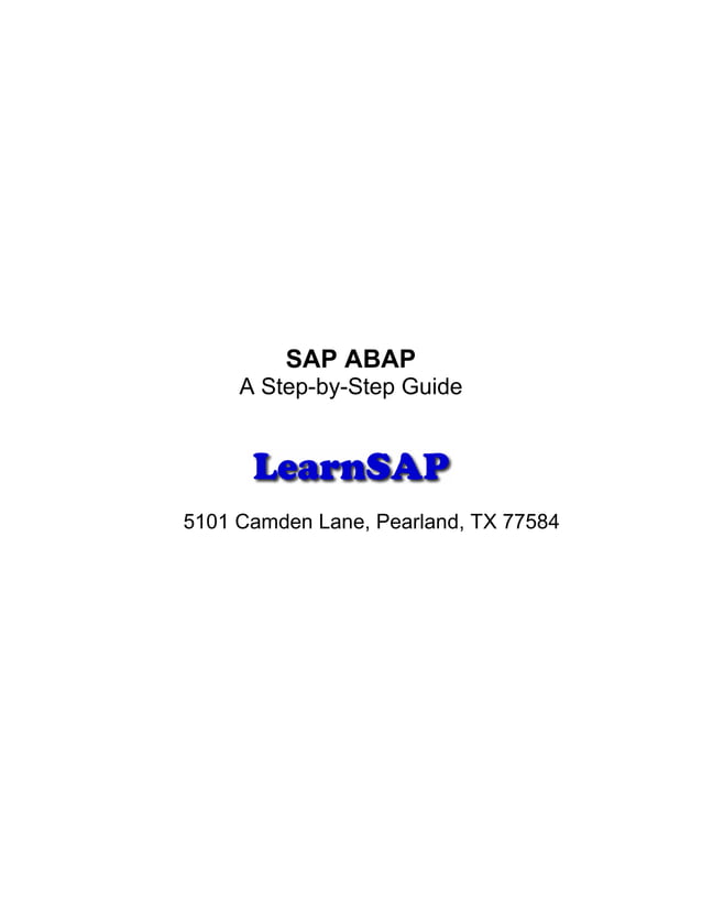 Abap sample code | PDF