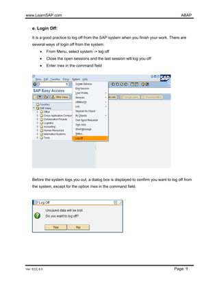 Abap training material | PDF
