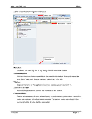 Abap training material | PDF