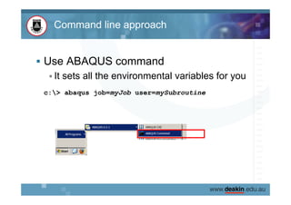 Abaqus deakin subroutines ali alireza [modo de compatibilidade] | PDF