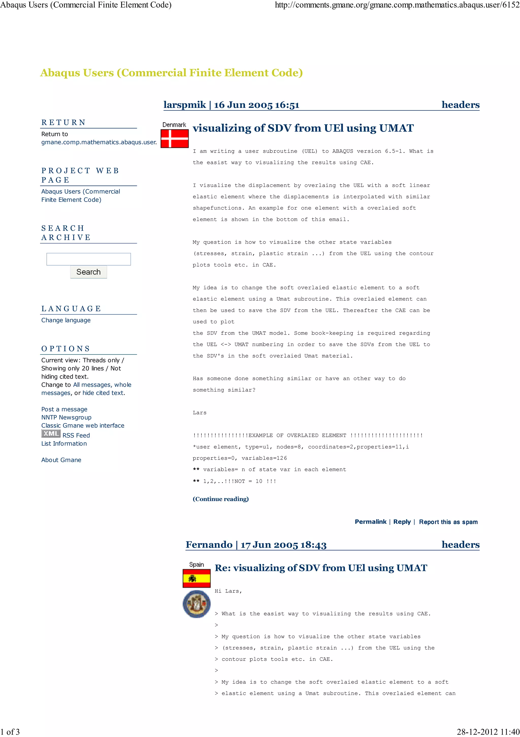 Abaqus users (commercial finite element code | PDF | Programming Languages | Computing