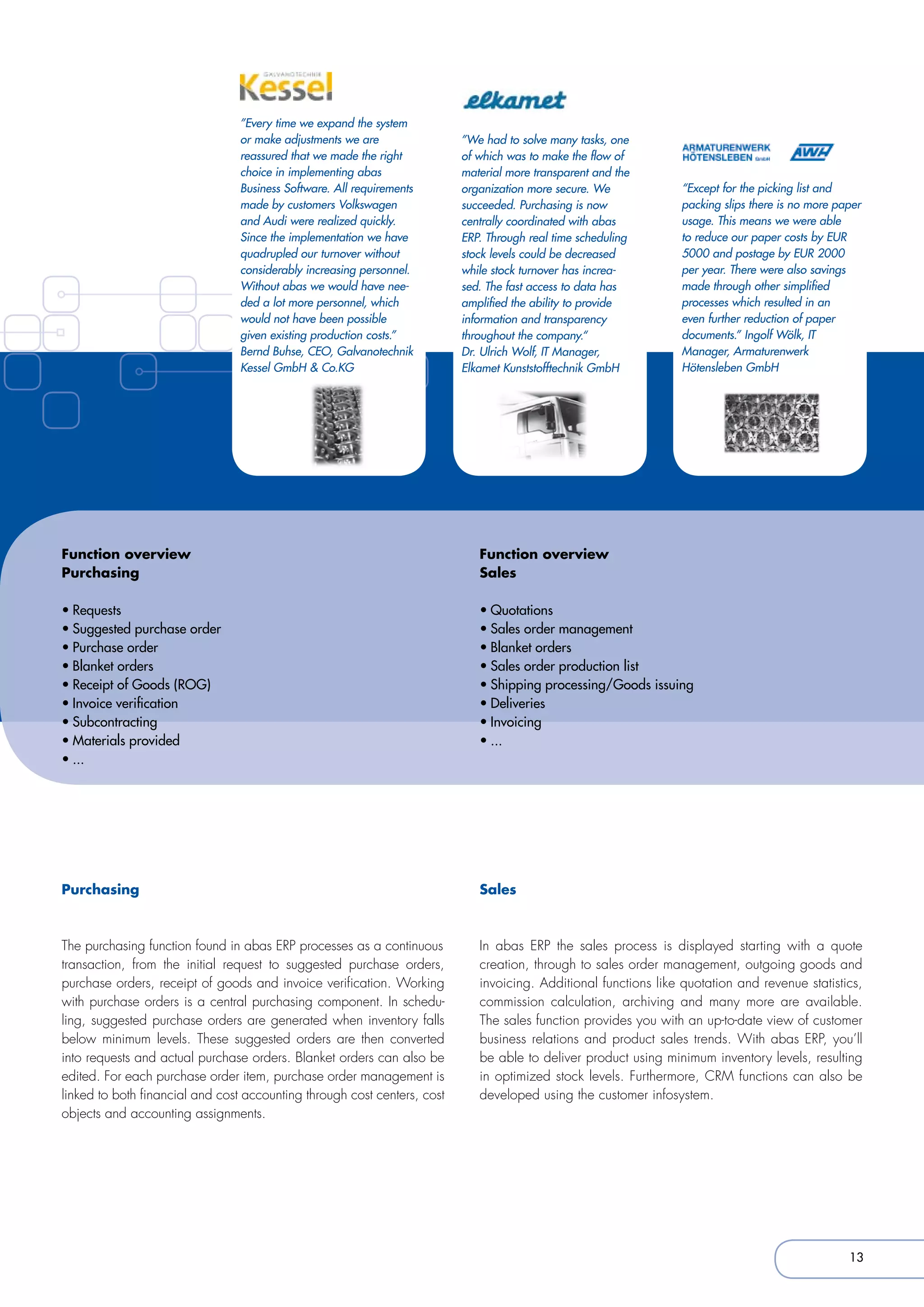 Abas erp for production companies | PDF