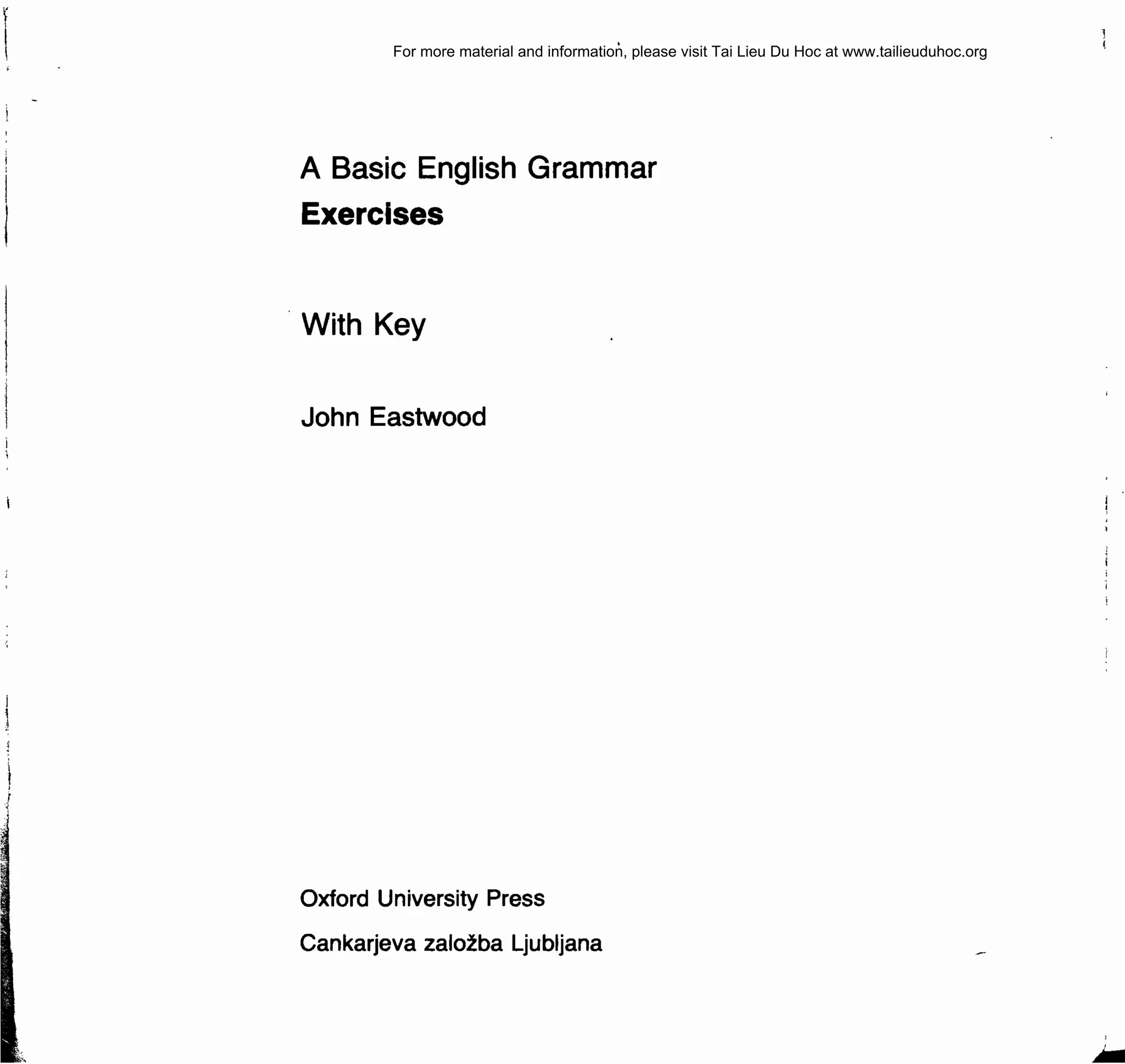 A basic english grammar exercises | PDF