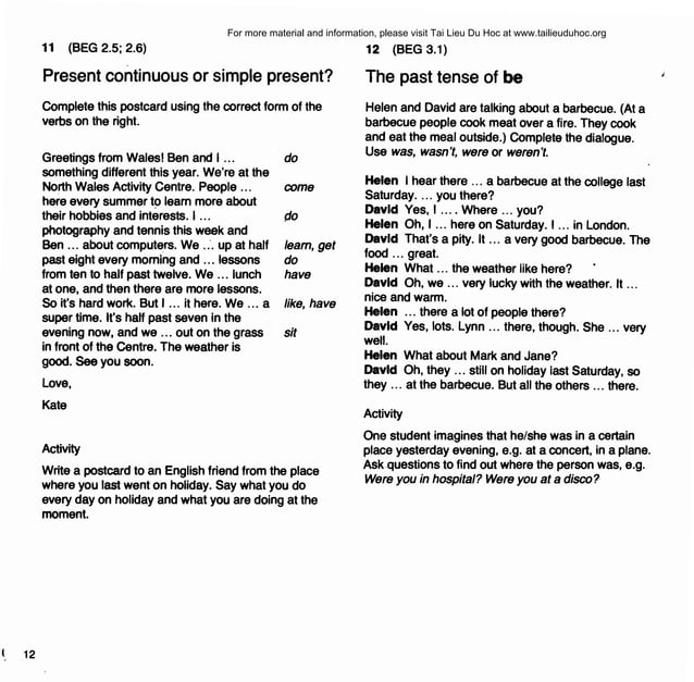 A basic english grammar exercises | PPT