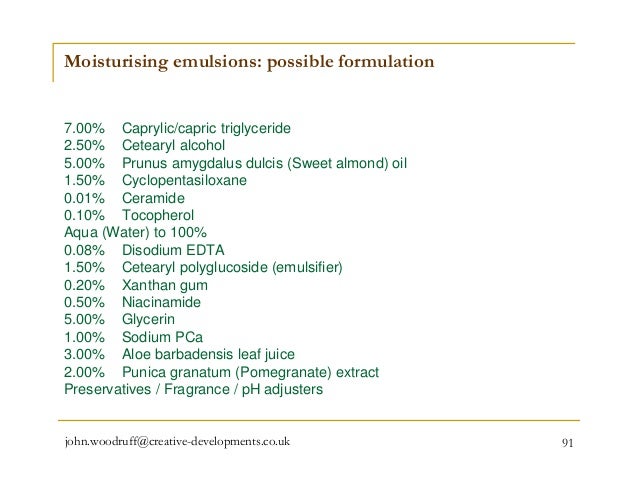 A basic guide to cosmetic formulation