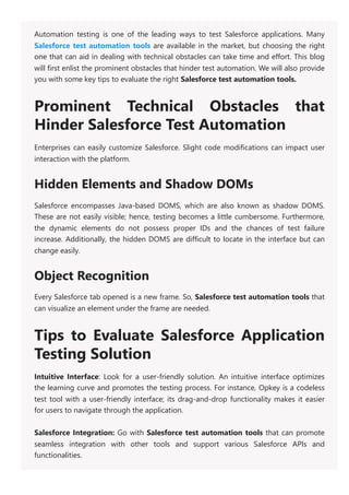 A Basic Guide to Overcome the Technical Obstacles of Salesforce Test ...
