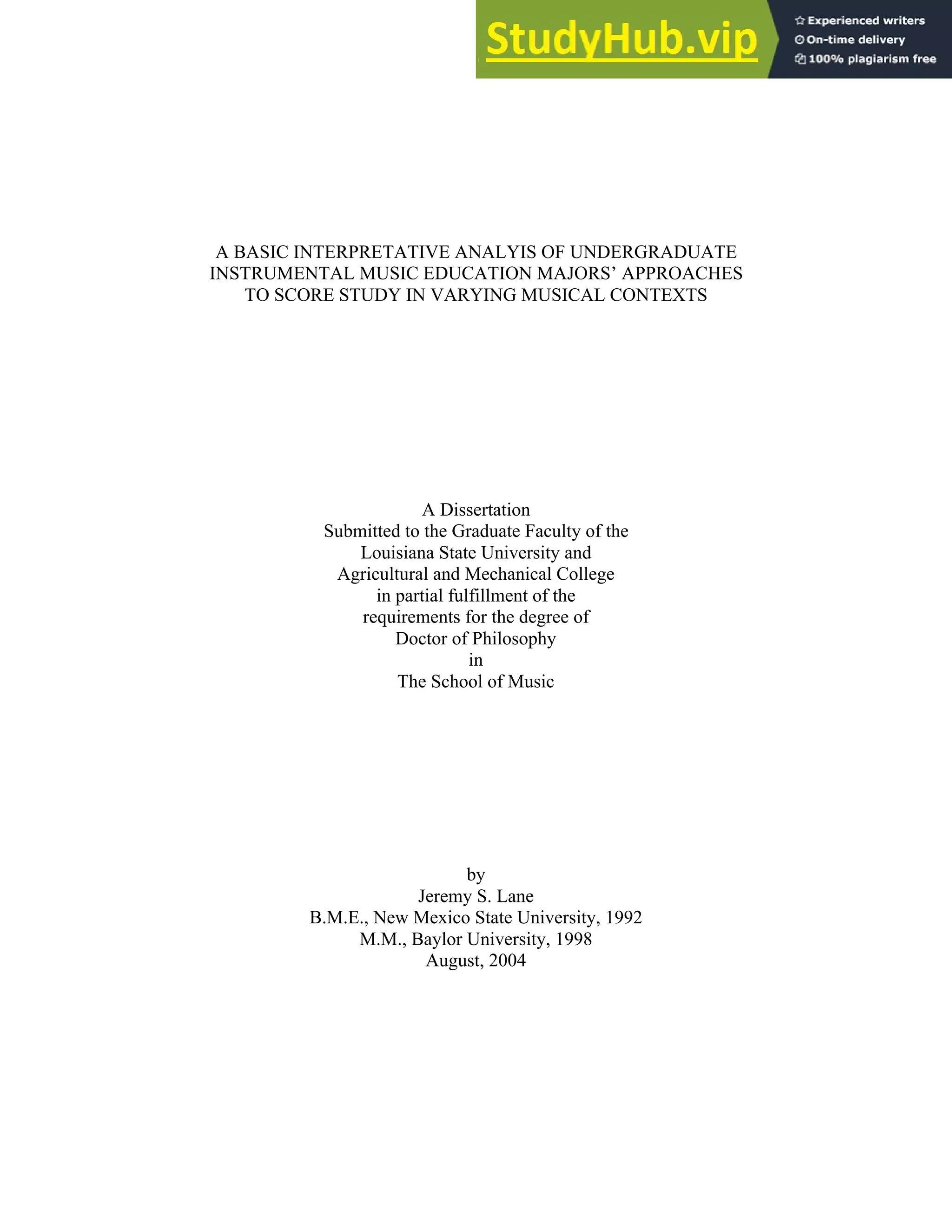 A Basic Interpretive Analysis | PDF