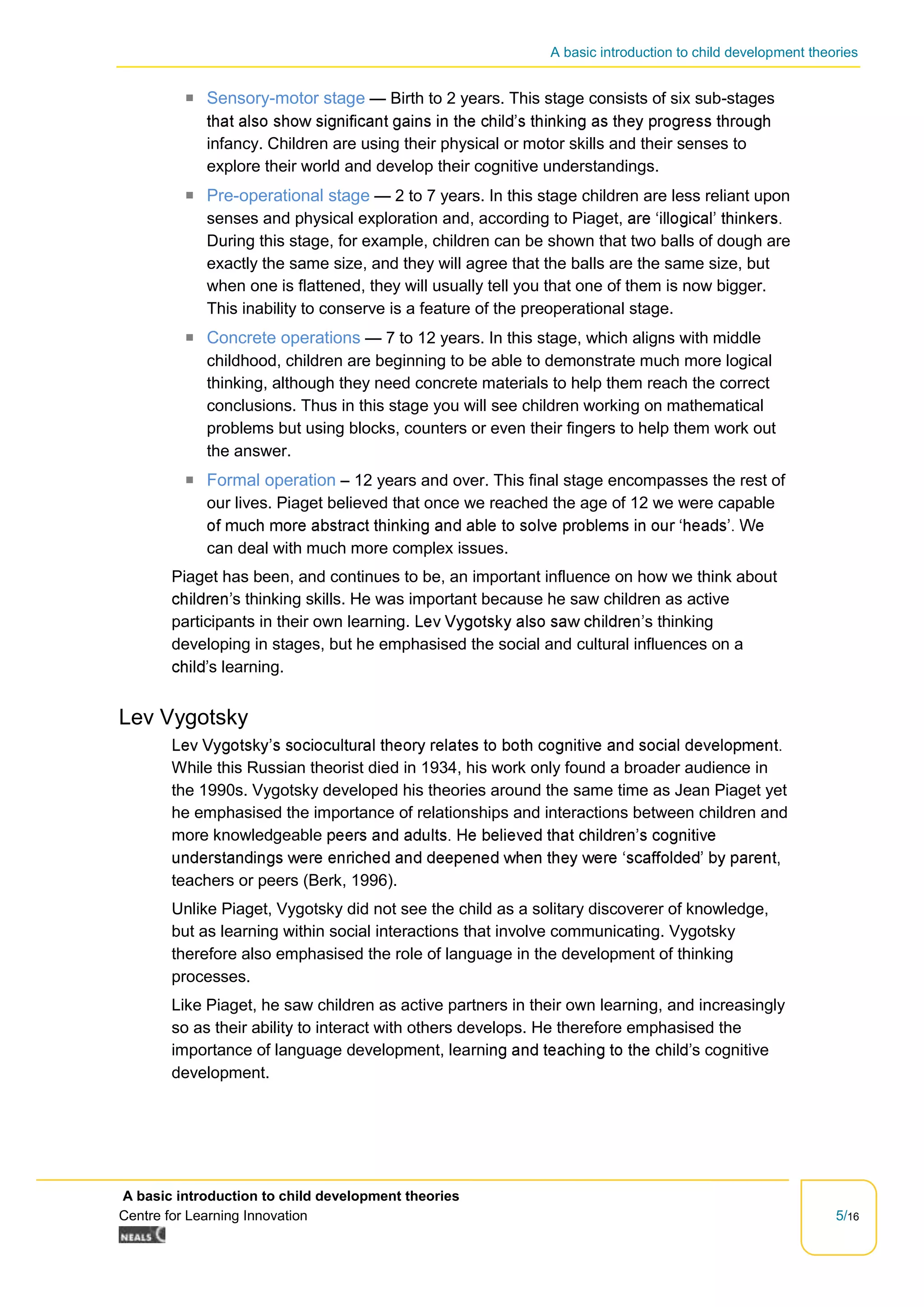 A basic introduction to child development theories | PDF