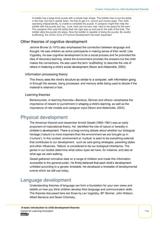 A basic introduction to child development theories | PDF