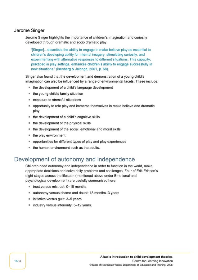 A basic introduction to child development theories