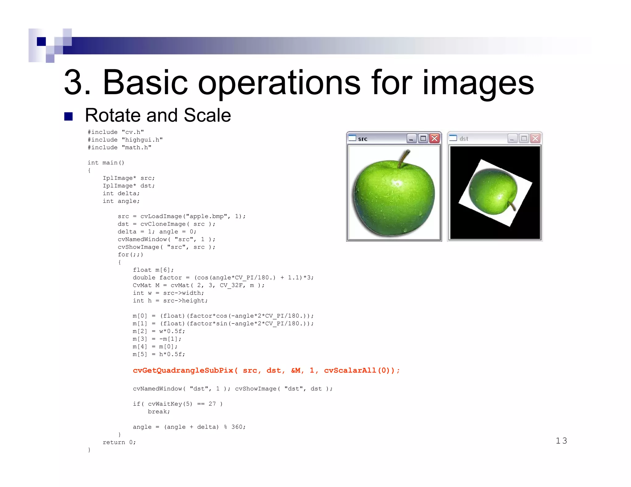 A basic introduction to open cv for image processing | PDF