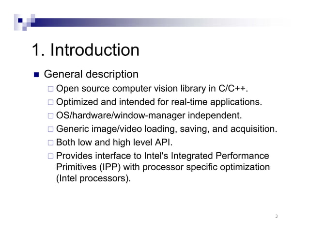 A basic introduction to open cv for image processing | PDF