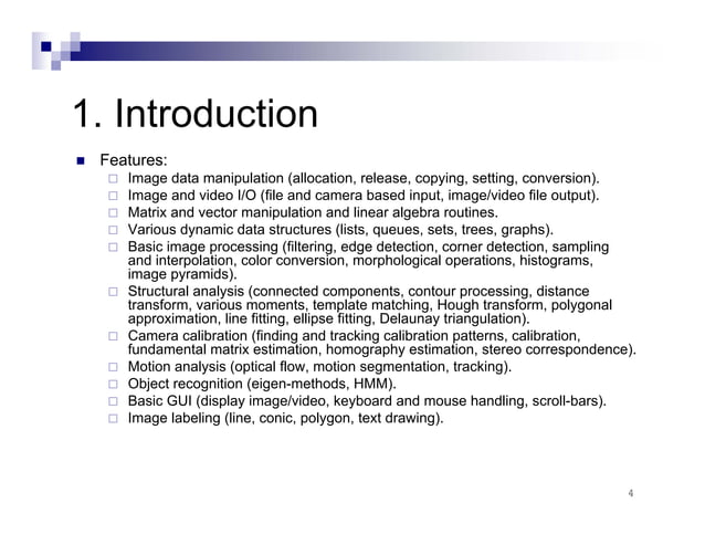 A basic introduction to open cv for image processing | PDF