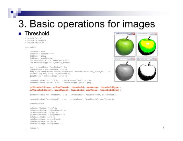A basic introduction to open cv for image processing | PDF