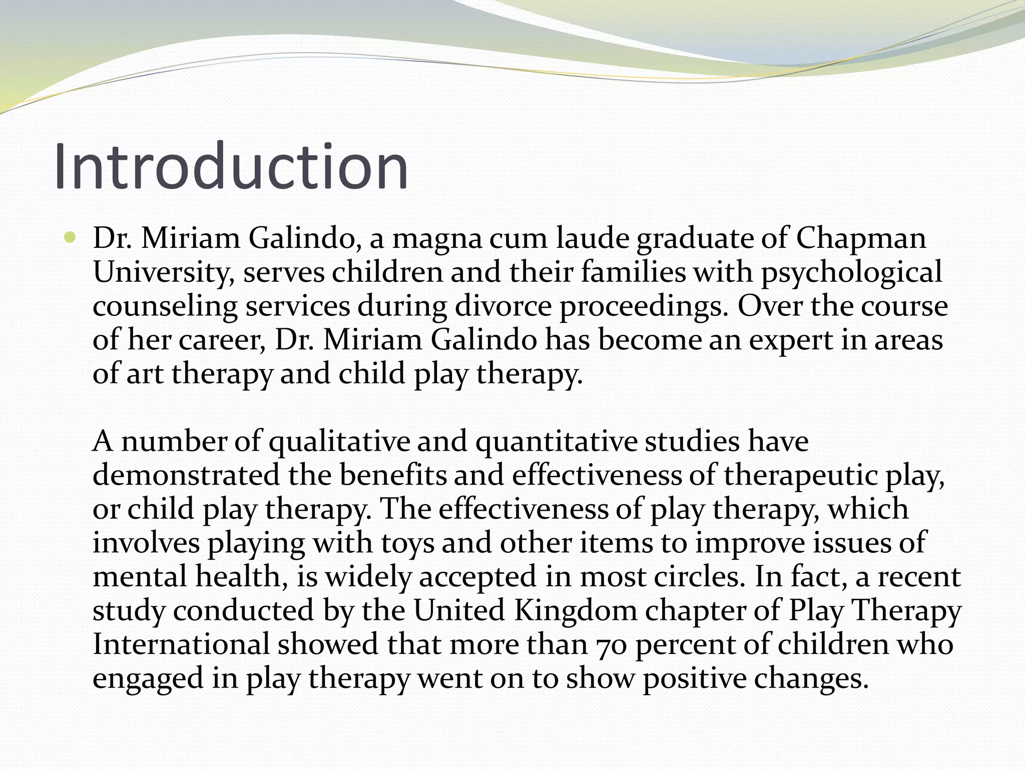 A Basic Introduction to Play Therapy | PPT