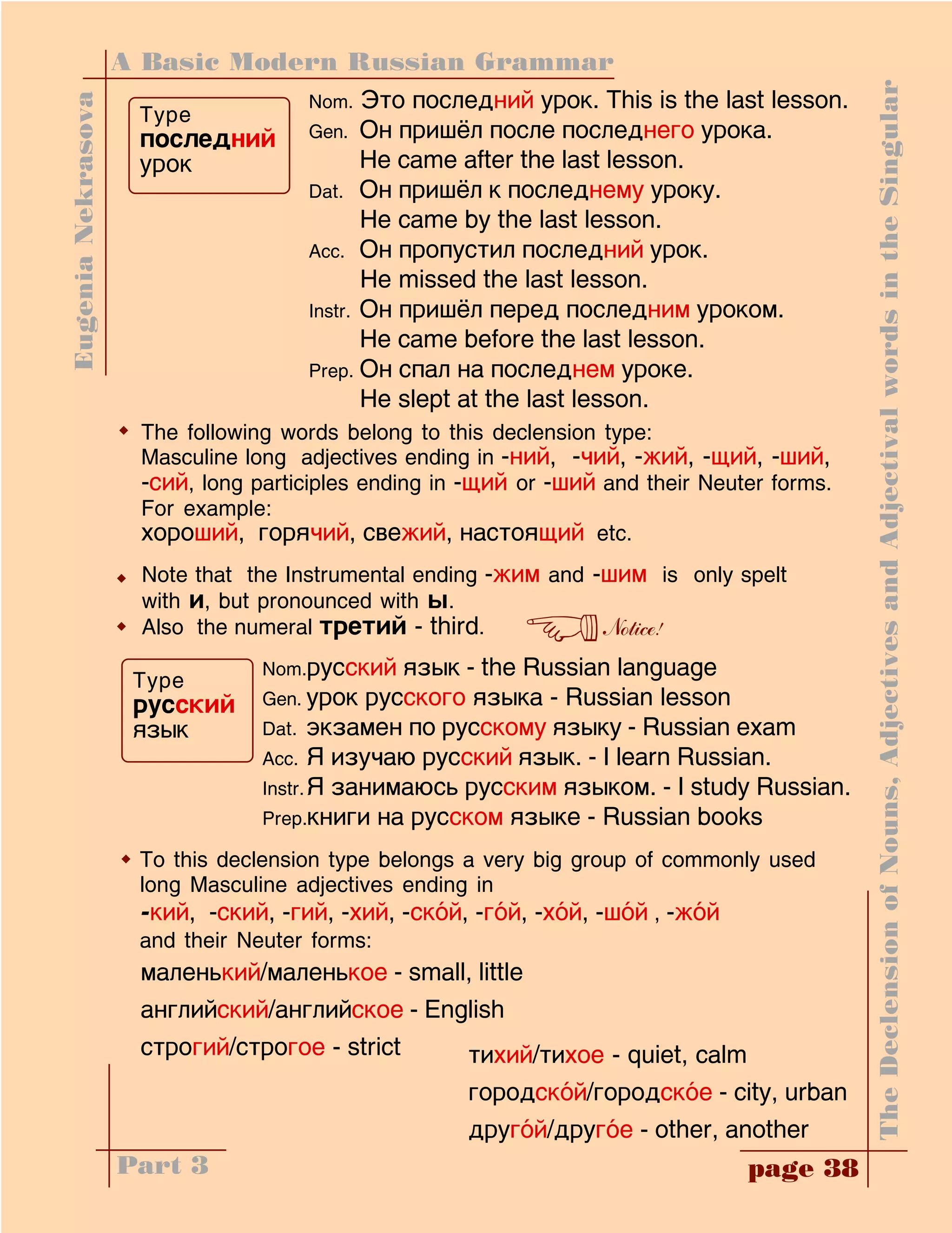 A Basic Modern Russian Grammar | PDF