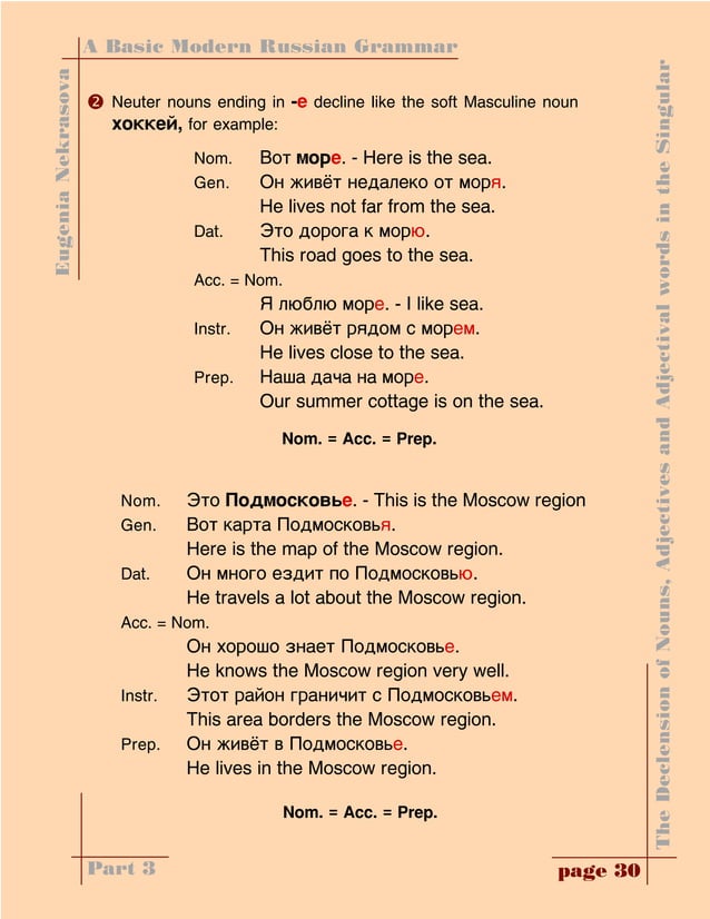 A Basic Modern Russian Grammar | PDF