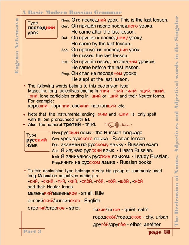 A Basic Modern Russian Grammar | PDF