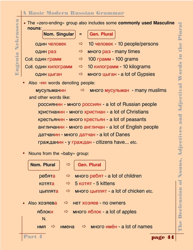A Basic Modern Russian Grammar | PDF