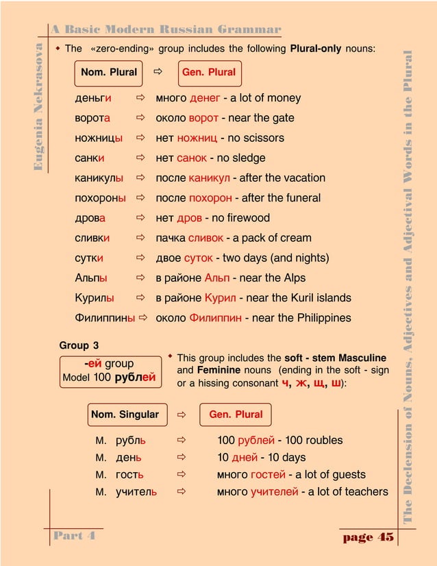 A Basic Modern Russian Grammar | PDF
