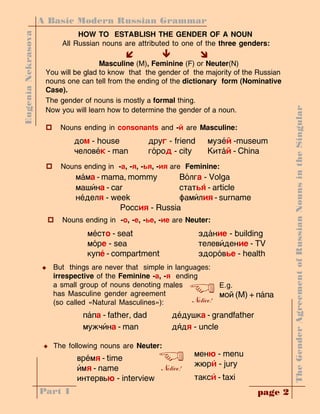 A Basic Modern Russian Grammar | PDF