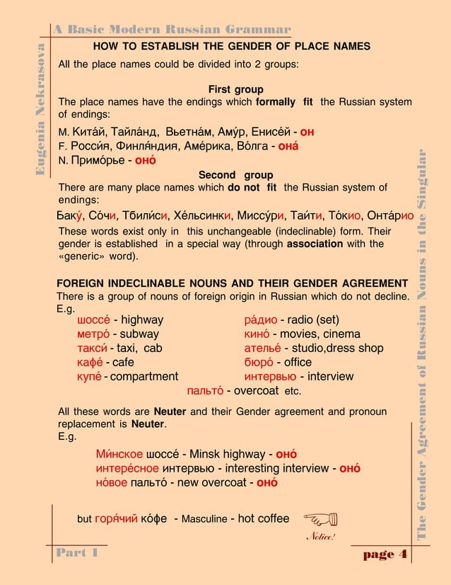 A Basic Modern Russian Grammar | PDF