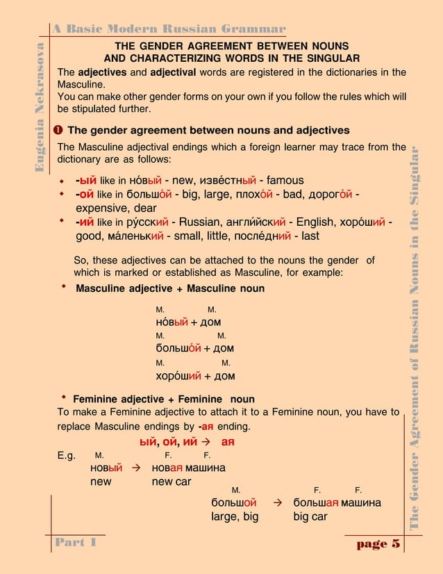 A Basic Modern Russian Grammar | PDF
