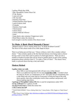 A basic monastic hard cheese | DOC