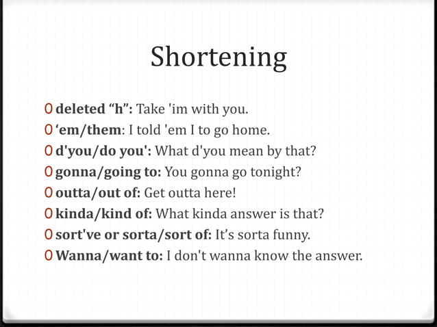 A basic overview of eye dialect | PPT