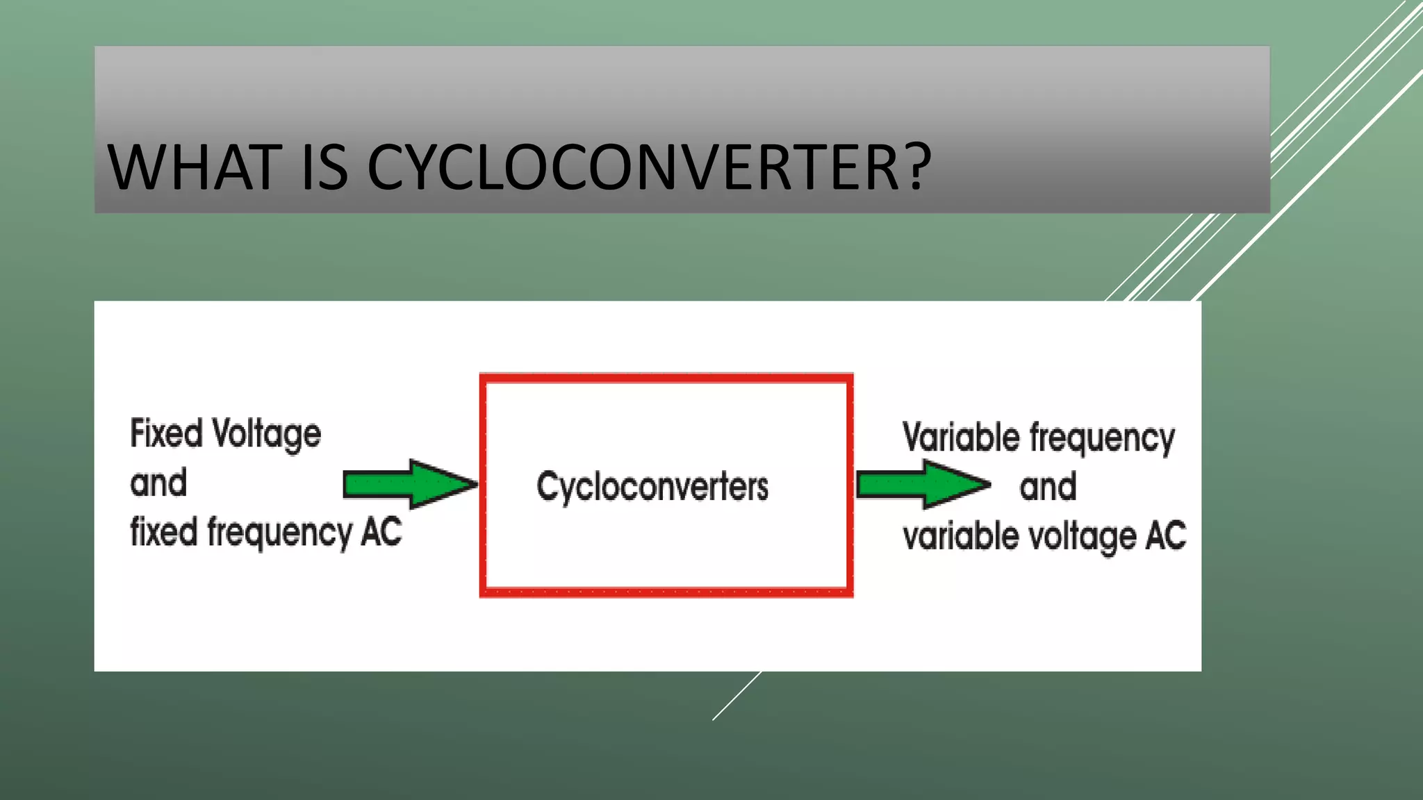 A basic presentation on cycloconverter | PPTX
