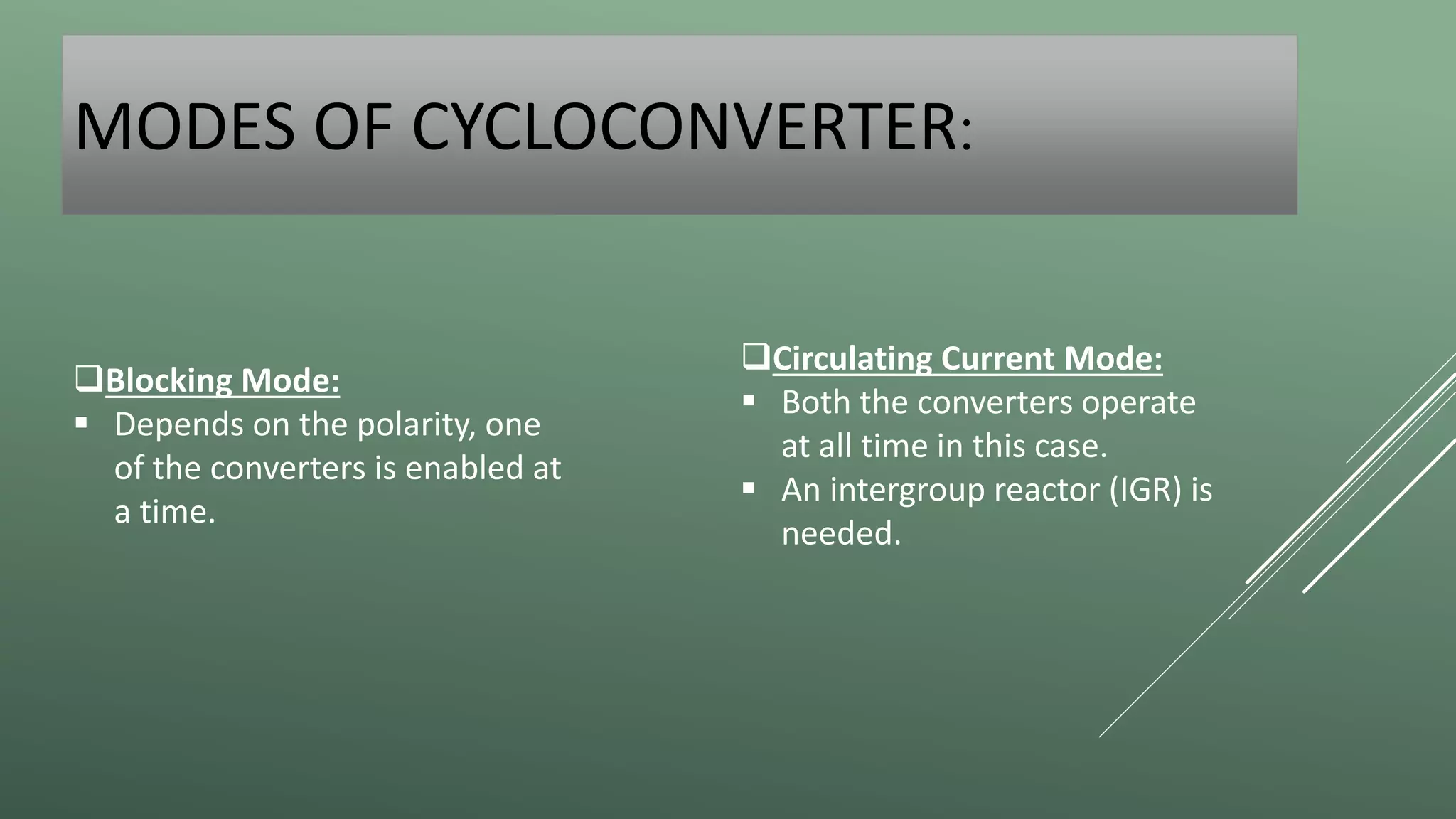 A basic presentation on cycloconverter | PPTX
