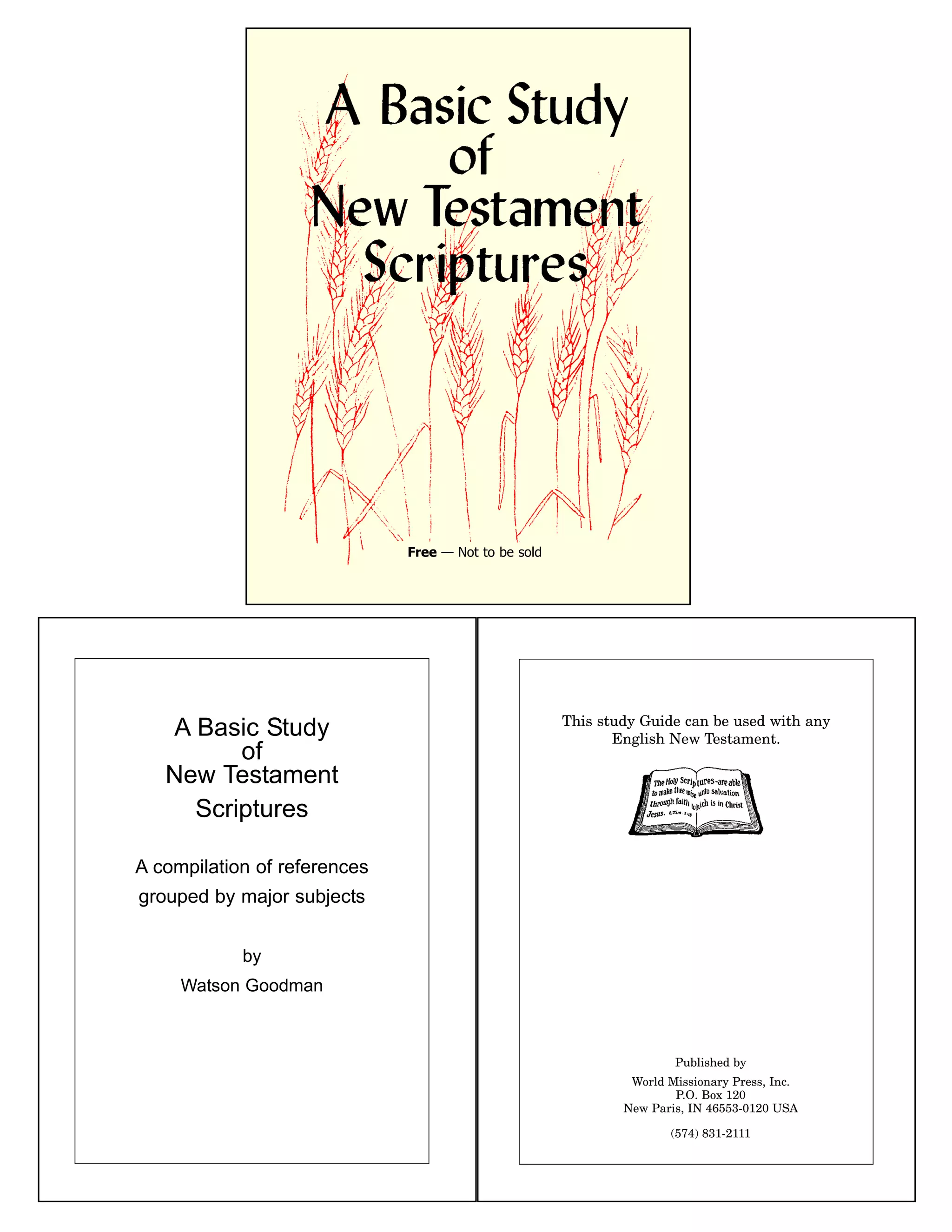 A basic study of new testament scriptures english | PDF
